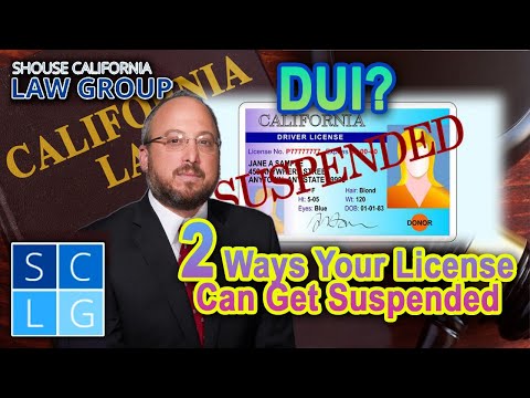 Drivers License Suspension for a 1st-Time DUI in California