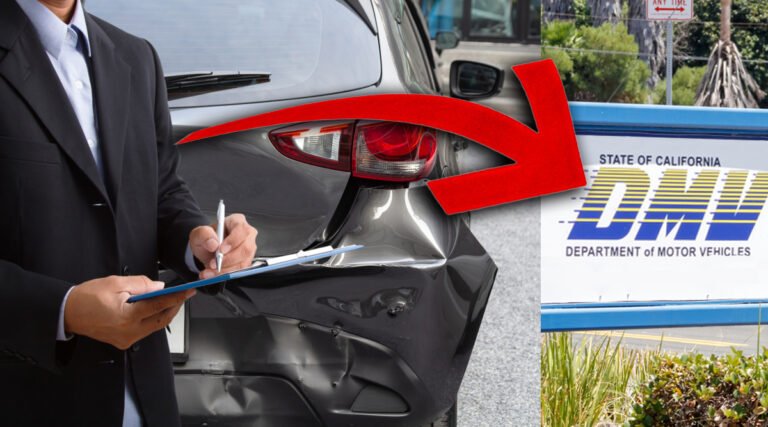 Do California insurance companies report accidents to DMV?